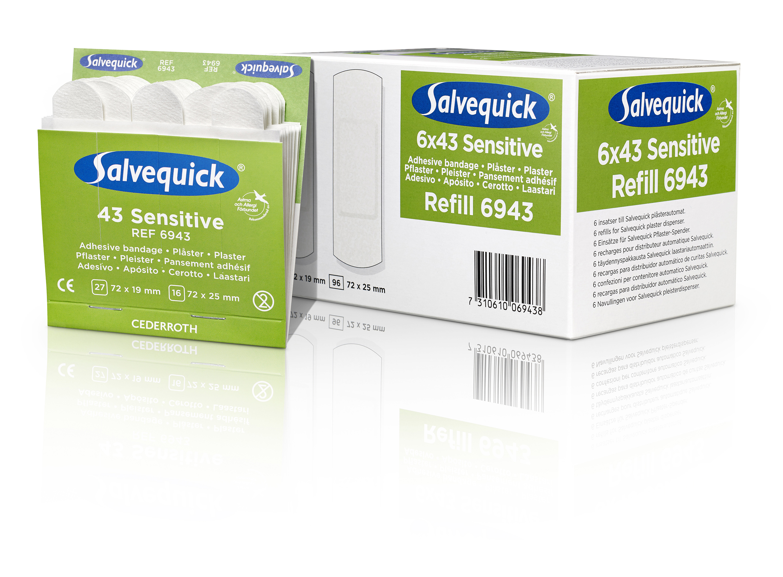 Salvequick herkän ihon laastari 6 x 43 kpl | Tammed Oy