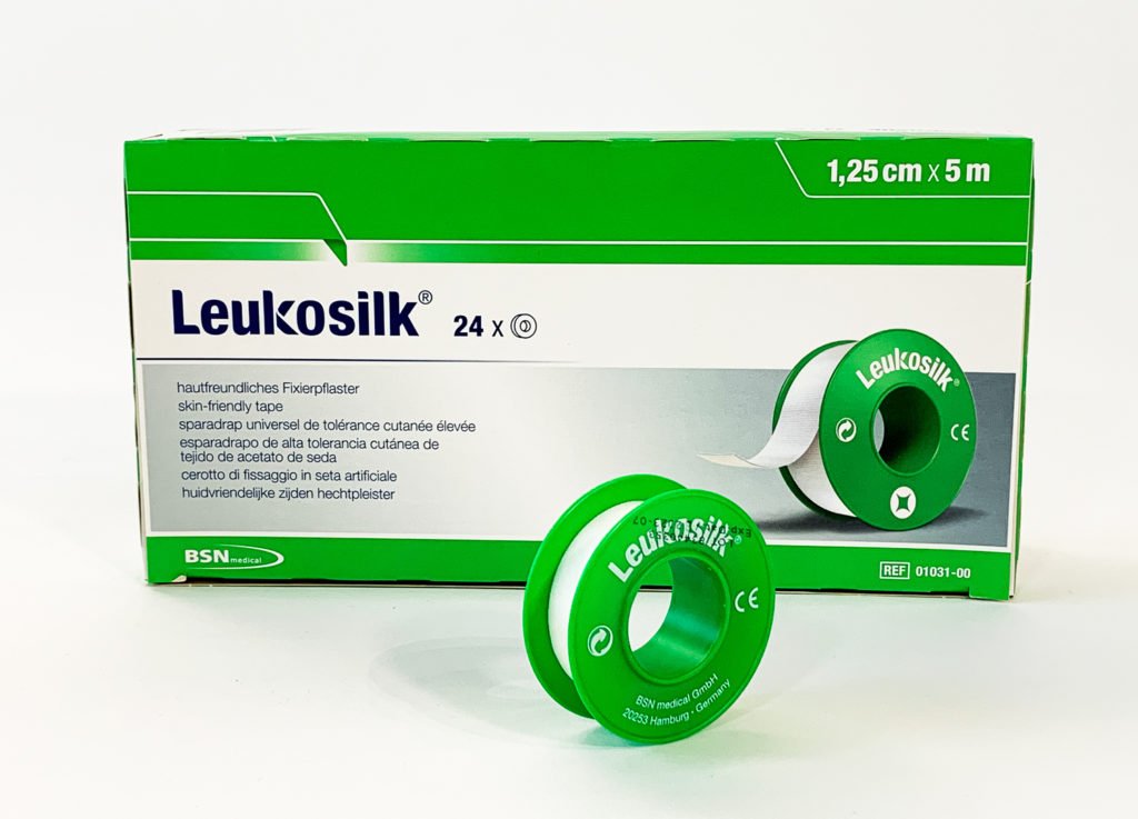 Leukosilk asetaattisilkkiteippi 1,25 cm x 5 m, 1 kpl - Tammed Oy